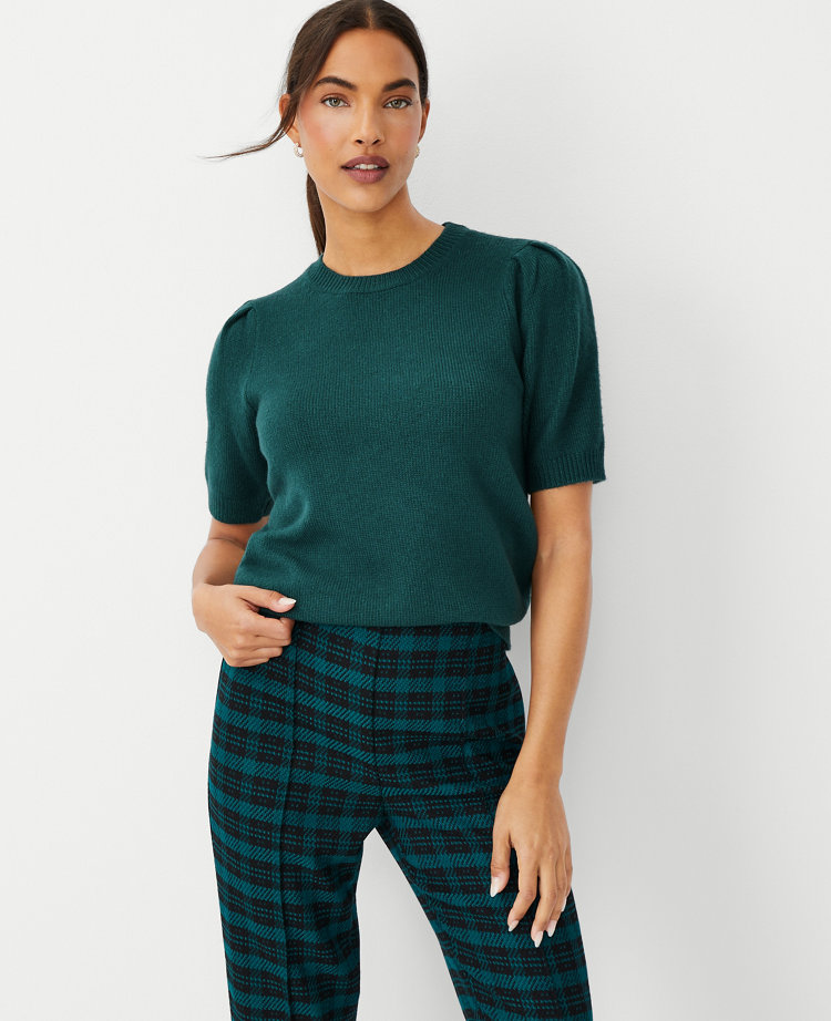 Puff Sleeve Wedge Sweater Tee