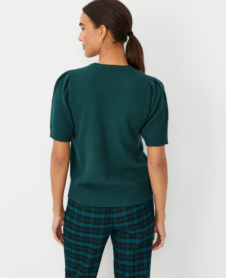 Puff Sleeve Wedge Sweater Tee