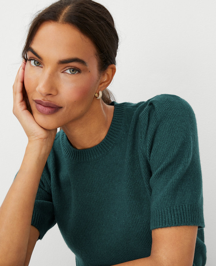 Puff Sleeve Wedge Sweater Tee