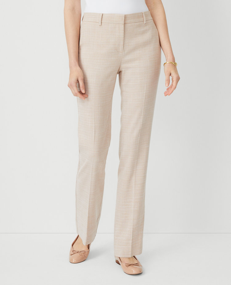 The Sophia Straight Pant in Textured Crosshatch
