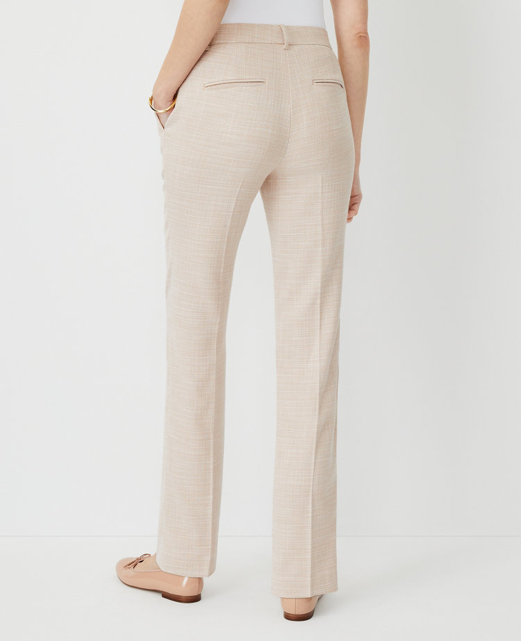 The Sophia Straight Pant in Textured Crosshatch
