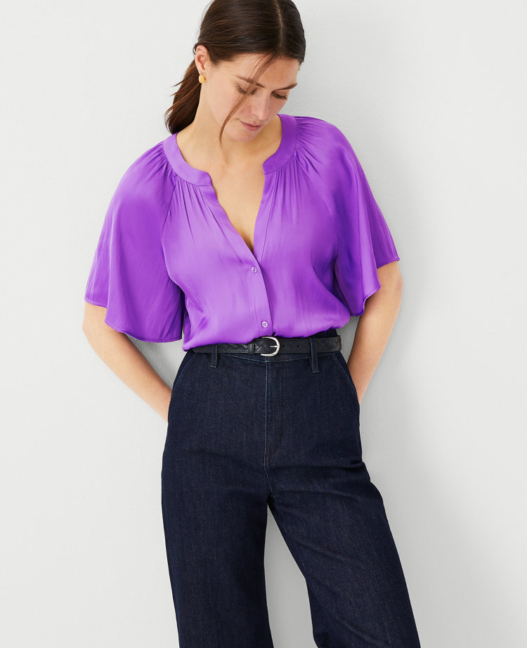 Women's Purple Tops, Blouses & Shirts | Ann Taylor