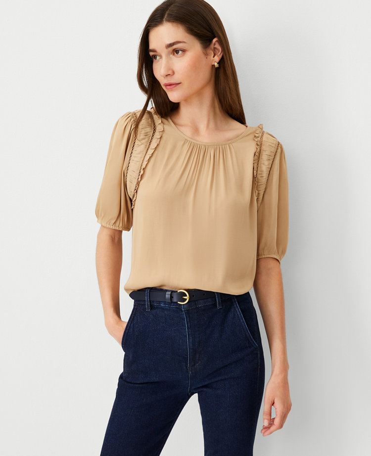 Ruffle Shoulder Top