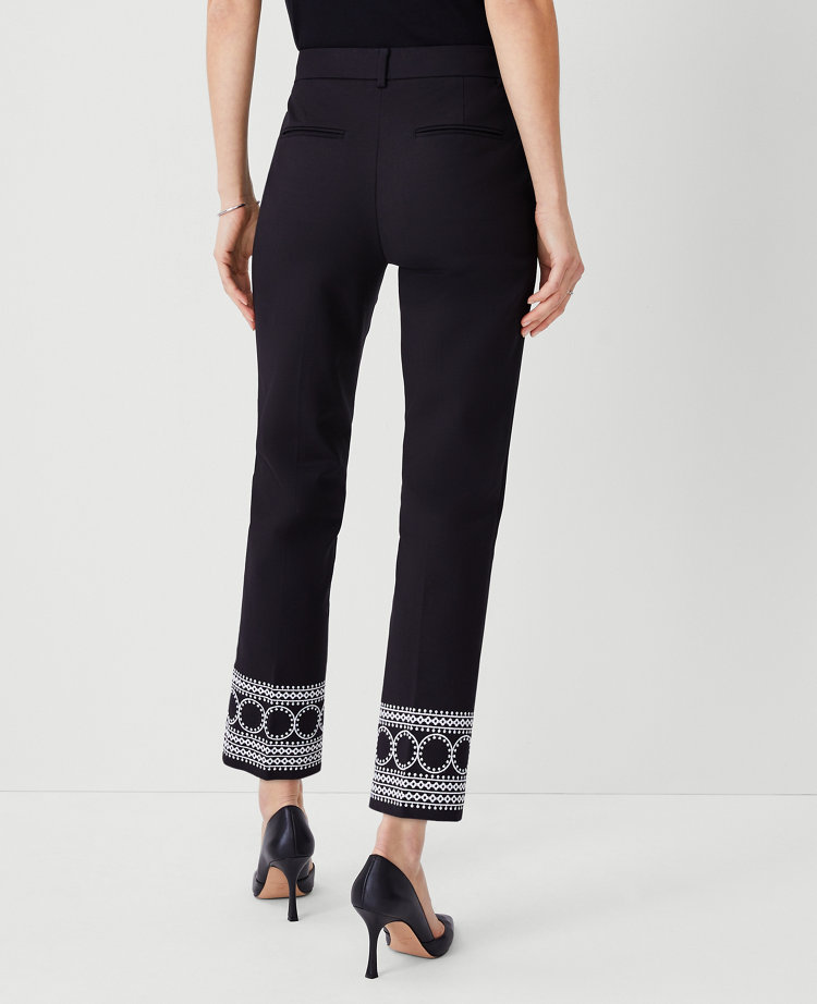 The Eva Ankle Pant in Embroidery