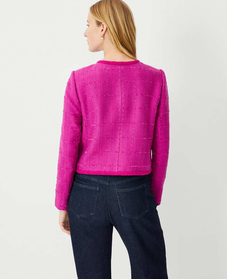 Braided Tweed Patch Pocket Jacket