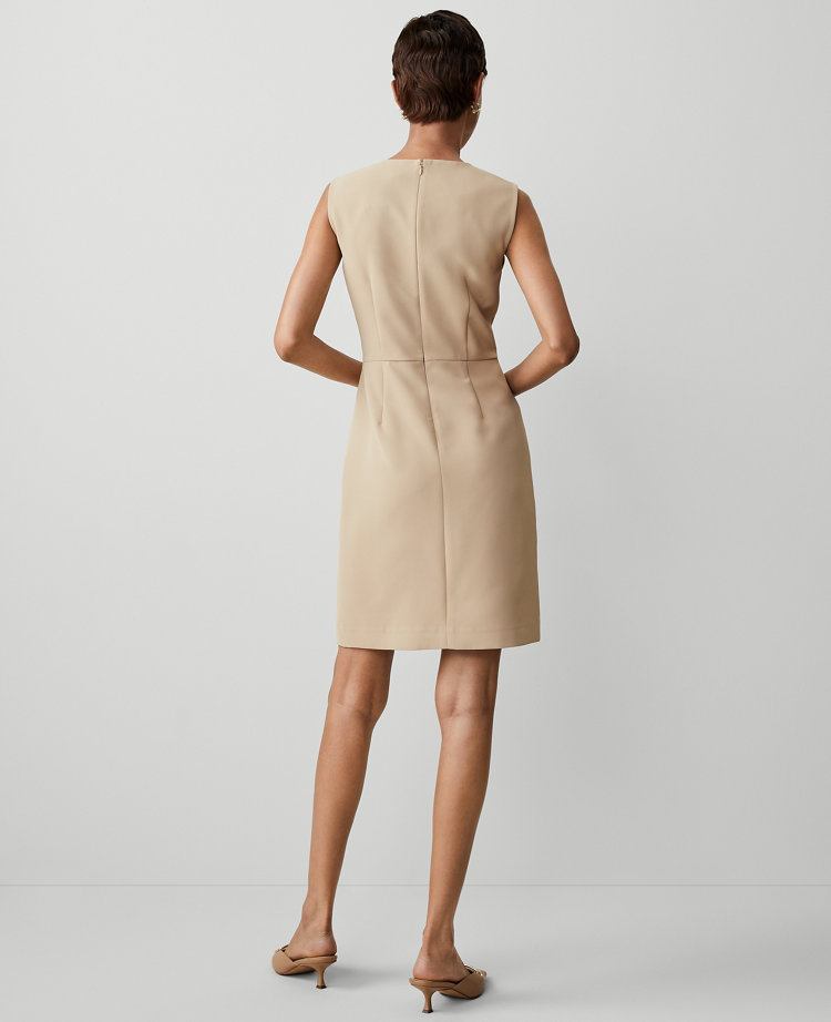 Button Waist Sheath Dress