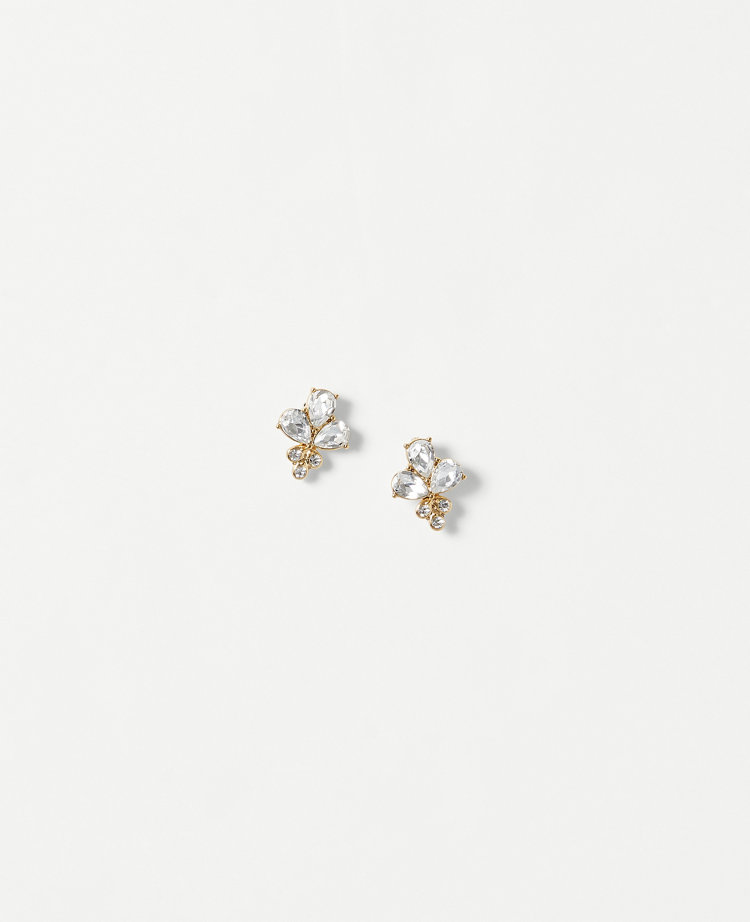Mini Crystal Petal Stud Earrings