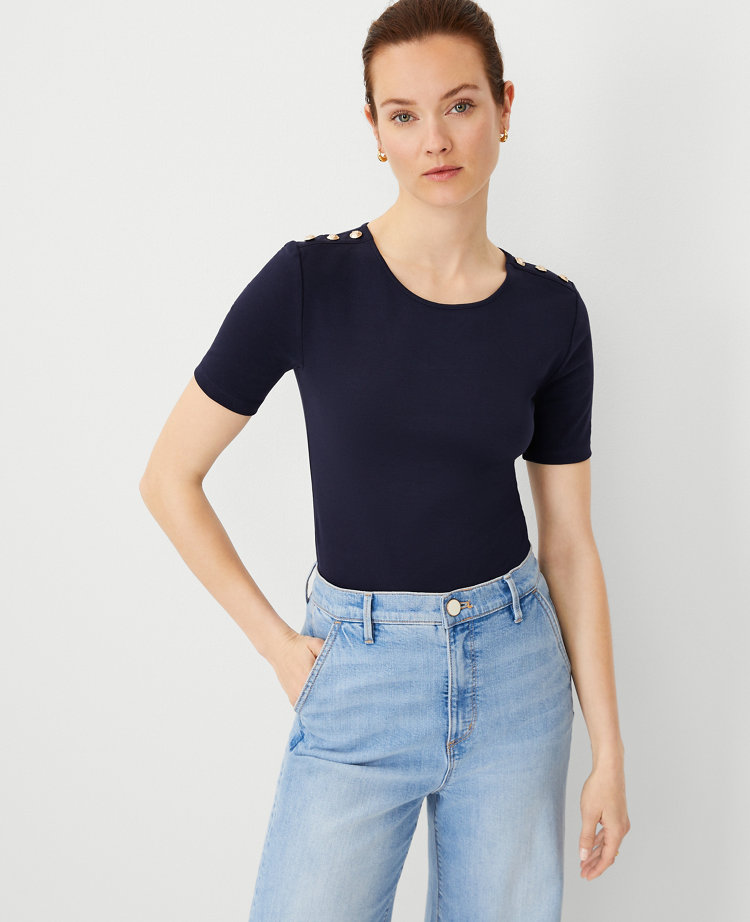 Shoulder Button Tee