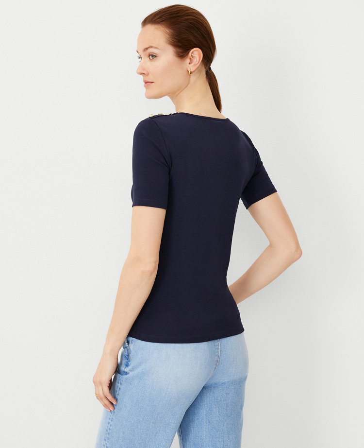 Shoulder Button Tee