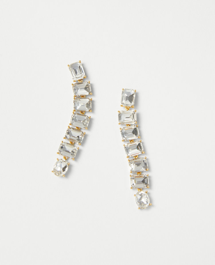 Sparkle Rectangle Drop Earrings