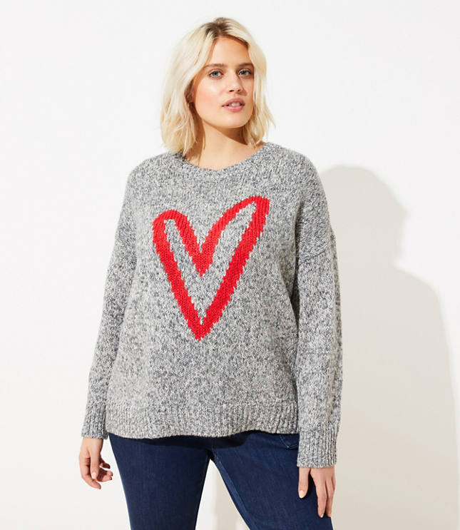 LOFT Plus Heart Sweater
