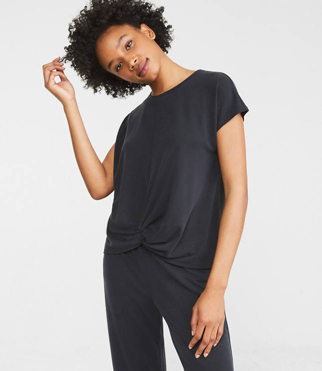 Lou & Grey Sandwashed Twist Top