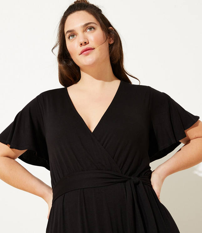 LOFT Plus LOFT Beach Short Sleeve Maxi Dress
