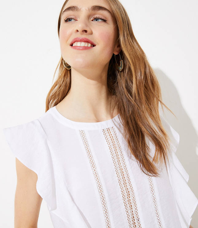 Petite Lace Trim Shell