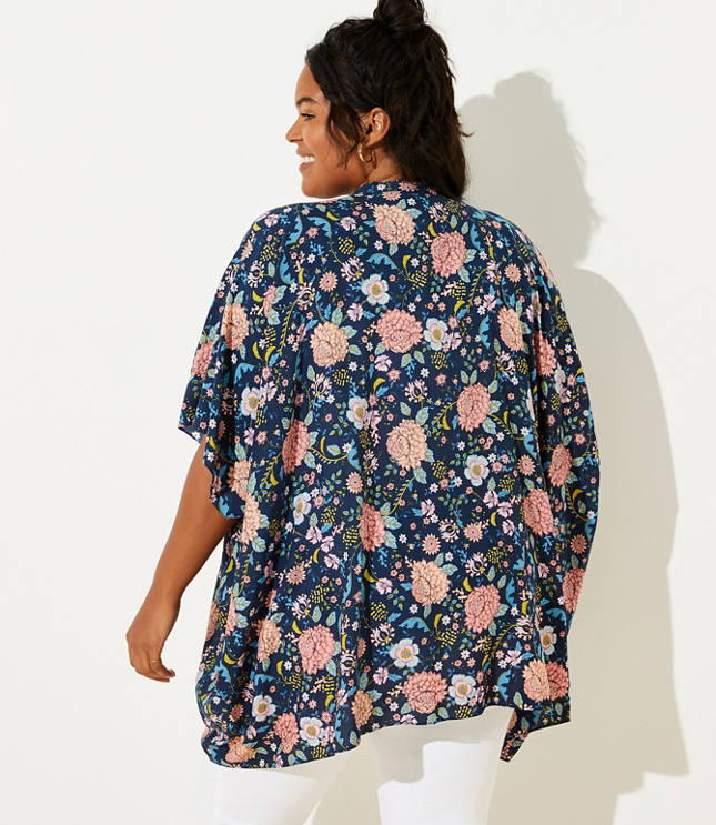 LOFT Plus Floral Kimono