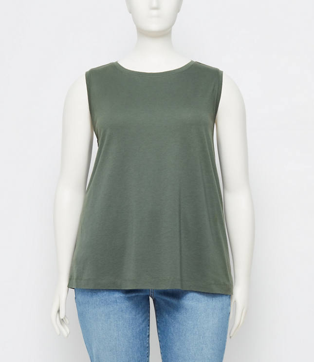 LOFT Plus Cropped Halter Tank Top