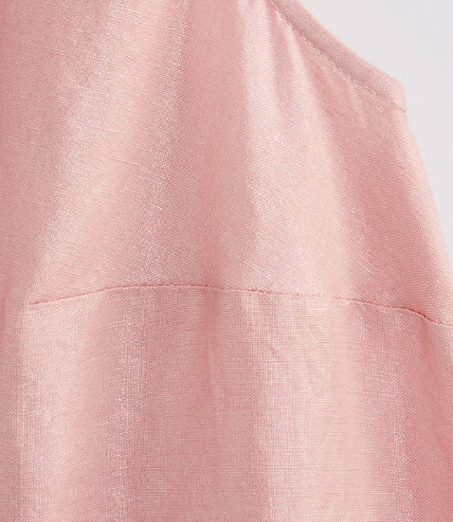 LOFT Plus Shimmer Cutout Back Shift Dress
