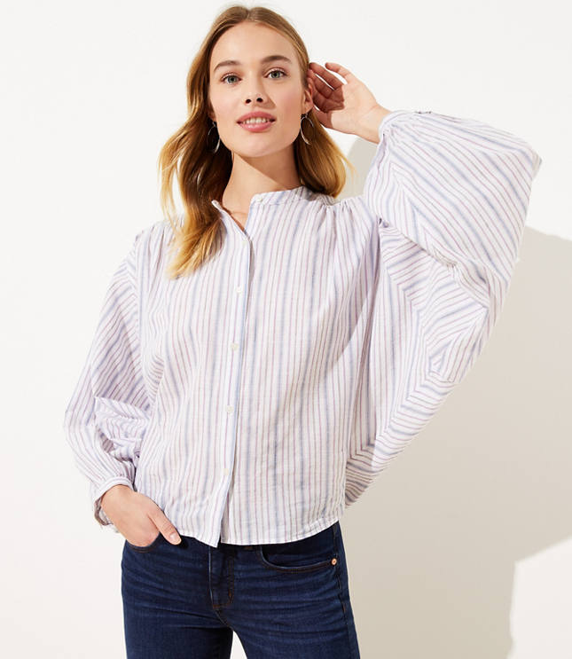 Striped Hi-Lo Button Down Shirt