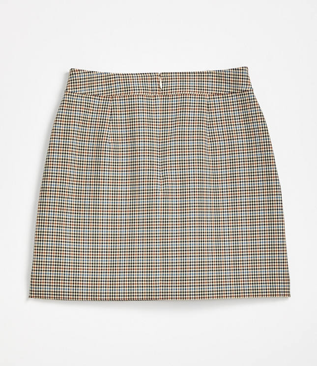 Checked Pocket Shift Skirt