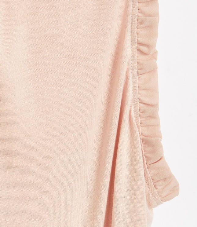 Ruffle Mixed Media Shell