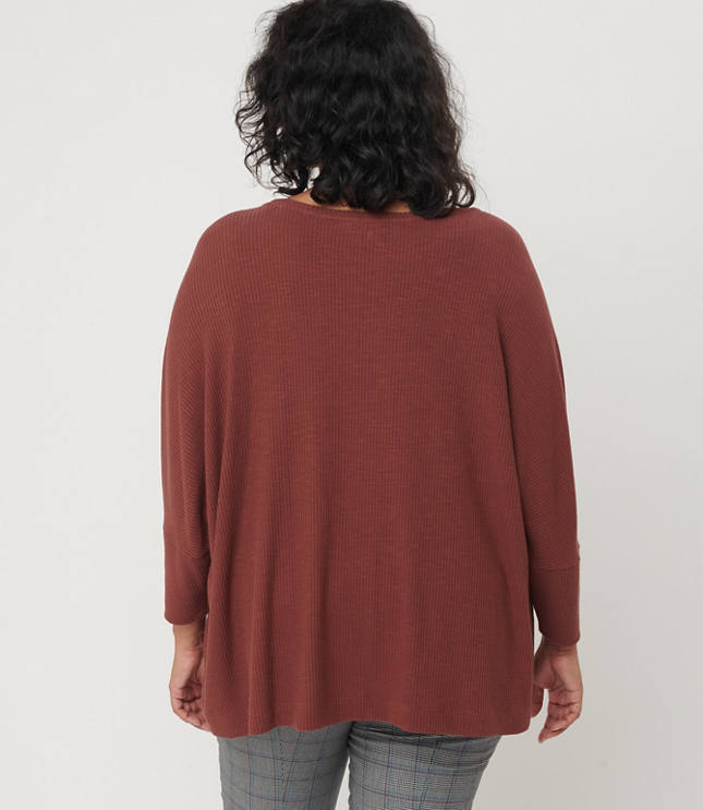 LOFT Plus Ribbed Dolman Top