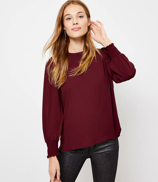Smocked Cuff Blouse