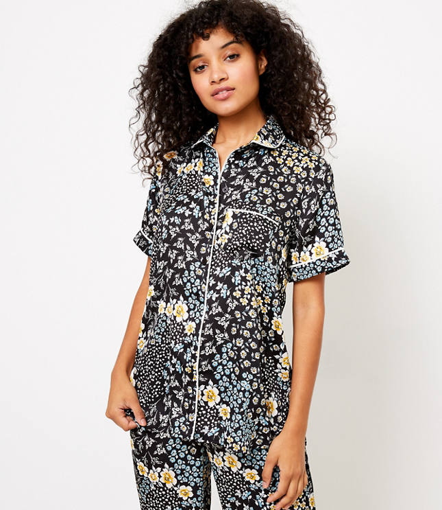 Petite Floral Pajama Top