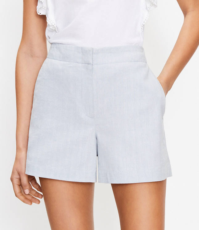 Structured Shorts in Herringbone