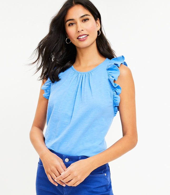 Ruffle Trim Tank Top
