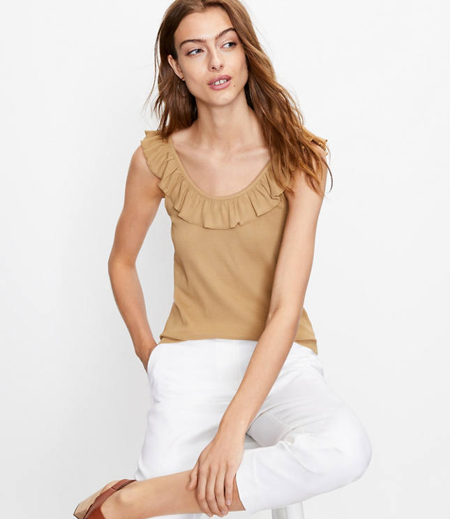 Ruffle Ballet Neck Top