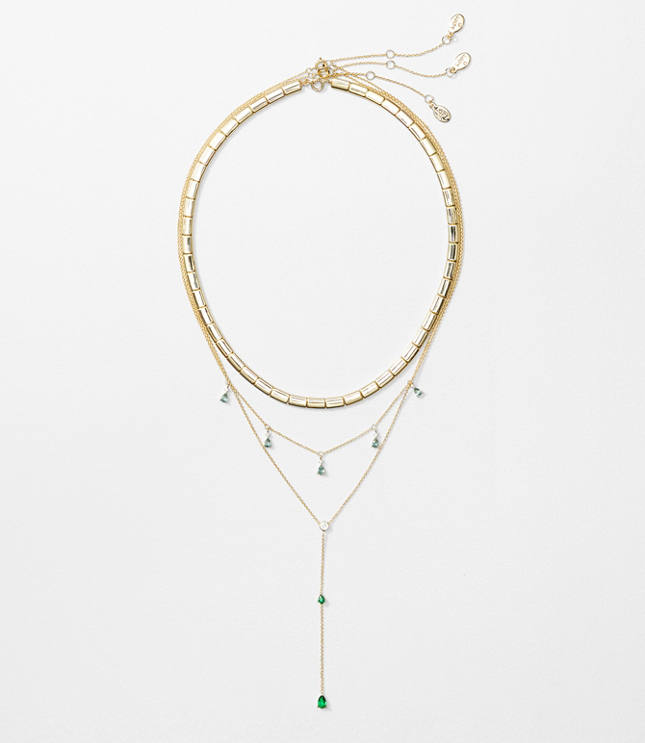 Gem Y Necklace Set