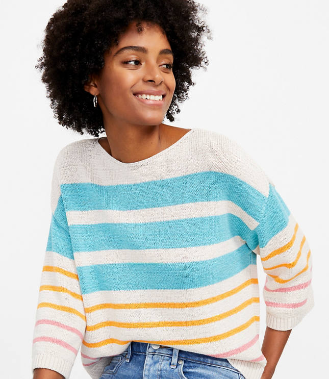 Petite Mixed Stripe Sweater