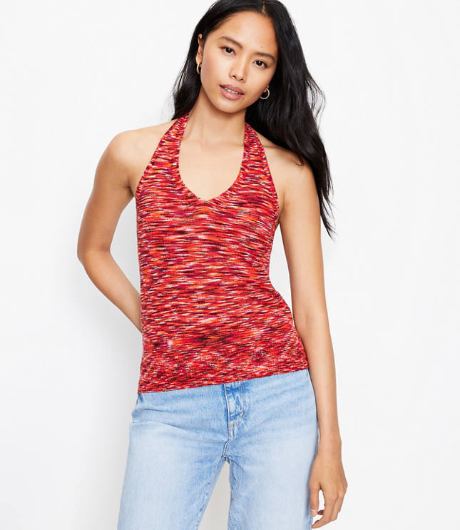 Spacedye Halter Sweater Tank