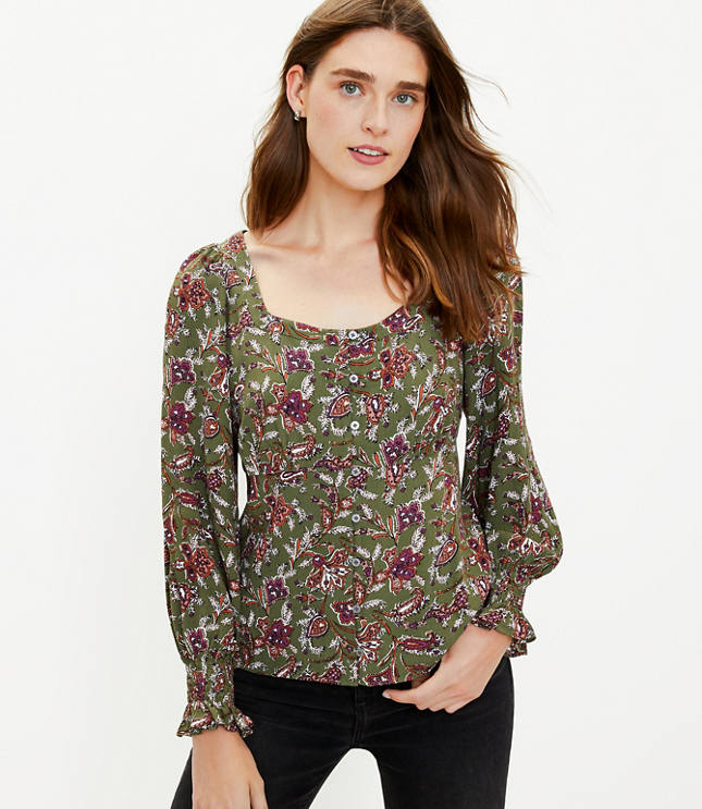 Bouquet Square Neck Blouse
