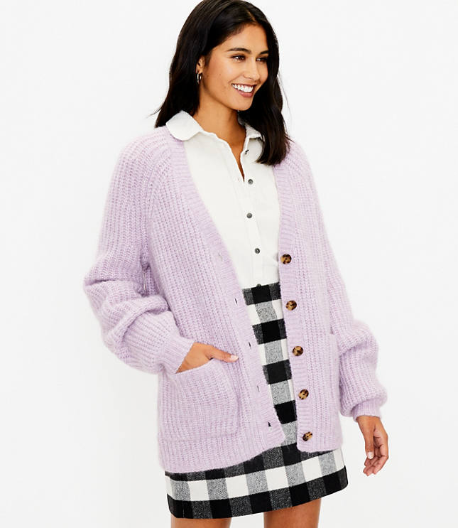 Petite Cozy V-Neck Pocket Cardigan