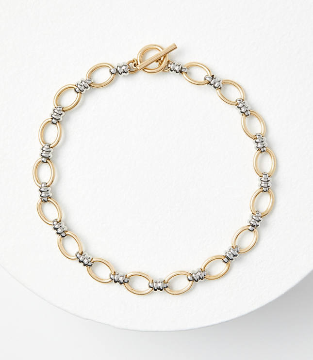 Mixed Metal Chain Necklace