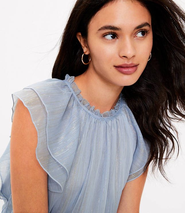 Shimmer Ruffle Shell