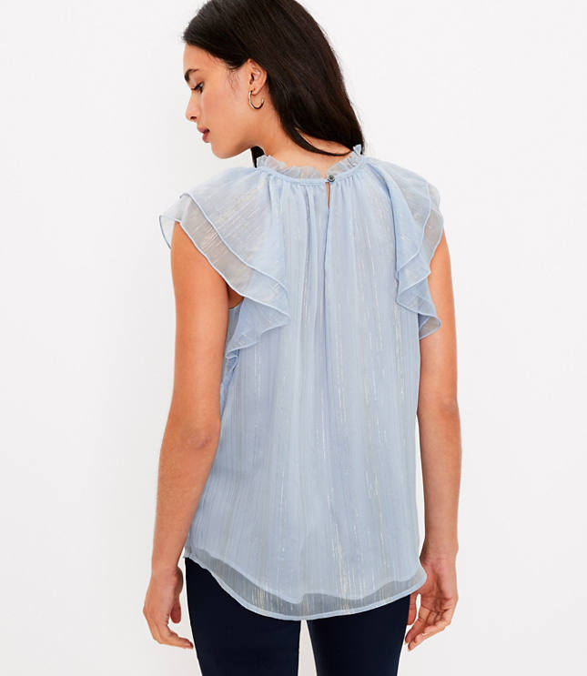 Shimmer Ruffle Shell