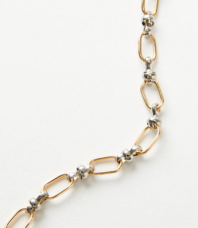 Mixed Metal Chain Necklace