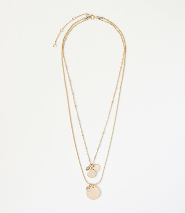Disk Layered Necklace