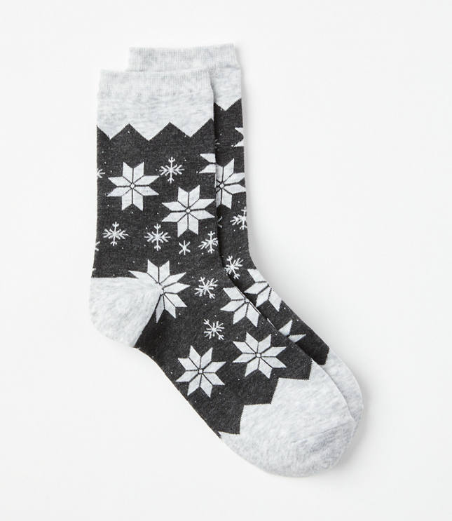 Snowflake Crew Socks