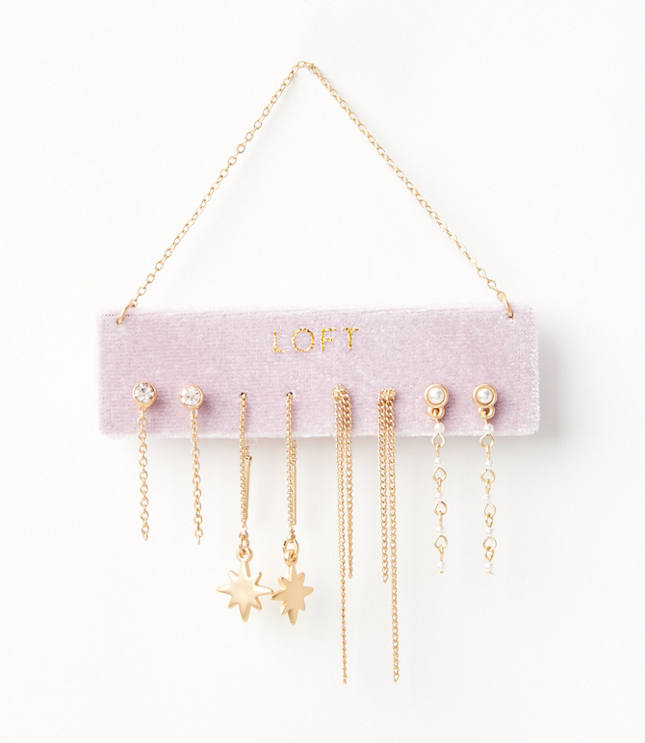 Velvet Chain Earring Set