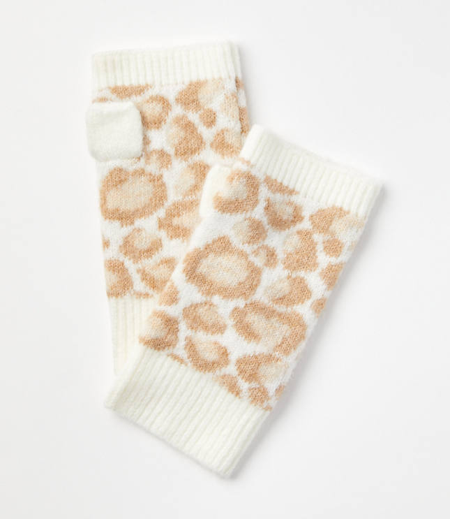 Cheetah Print Fingerless Gloves
