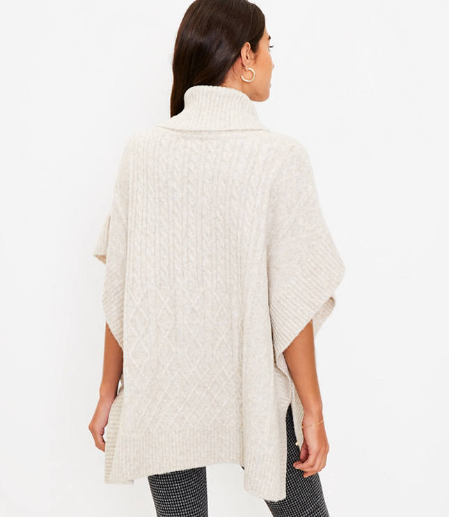 Stitchy Turtleneck Poncho