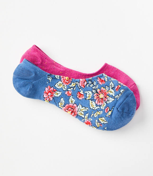 Floral No Show Socks