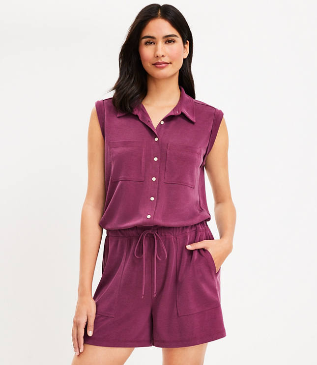 Lou & Grey Sandwashed Sleeveless Romper