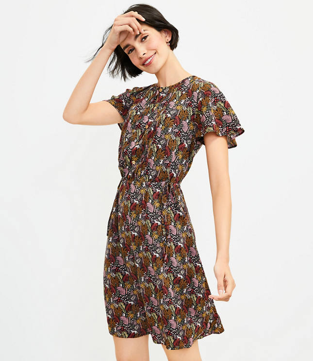 Paradise Pintucked Side Tie Dress