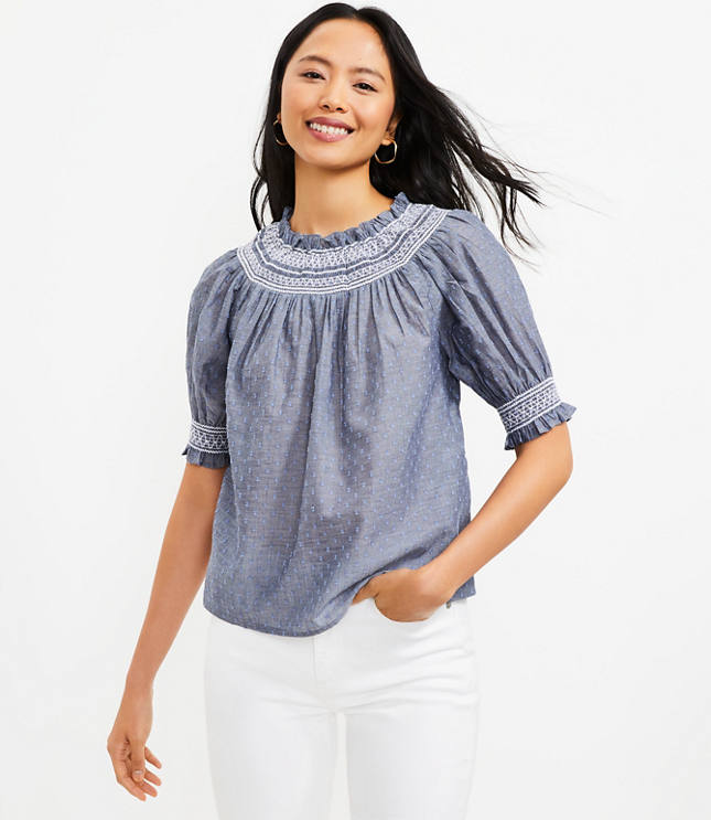 Clip Smocked Top