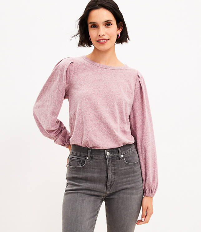 Pleated Sleeve Top