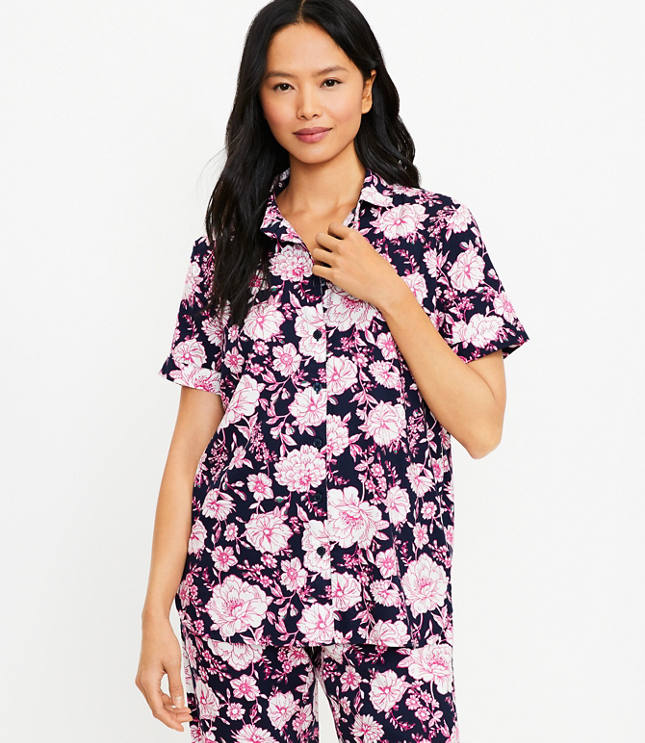 Floral Pajama Top